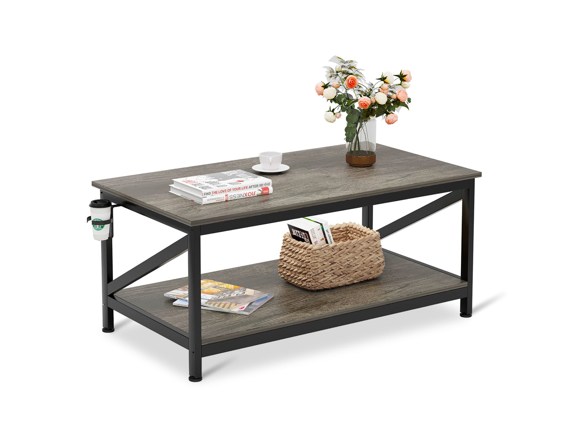 Atlas 1m Coffee Table - Grey Oak – LivingTopia