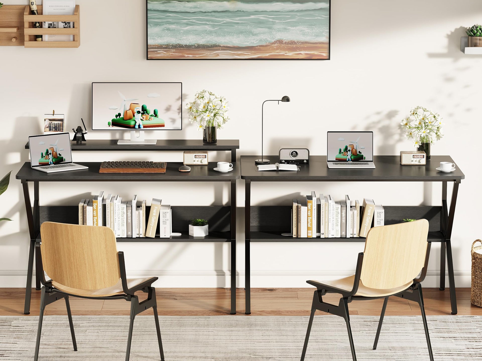 Michael 100cm Computer Desk Study Table - Black – LivingTopia