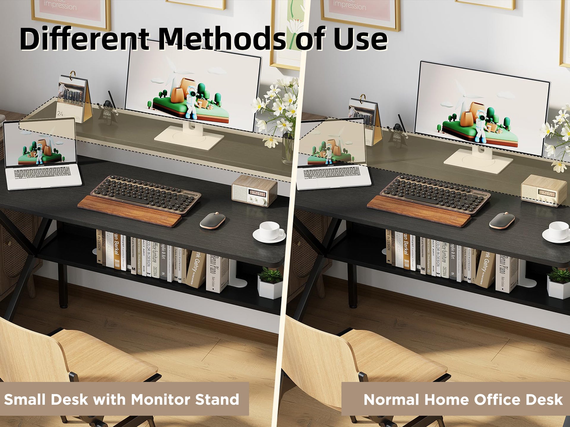 Michael 100cm Computer Desk Study Table - Black – LivingTopia